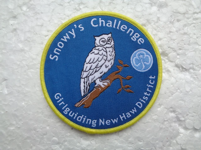 GIRL GUIDES / Girlguiding "SNOWY'S CHALLENGE" Cloth Badge / Patch £1.00 ...
