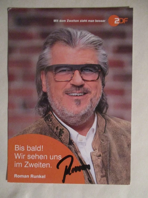 ROMAN RUNKEL, ZDF Bares für Rares, schöne, handsignierte Autogrammkarte ...