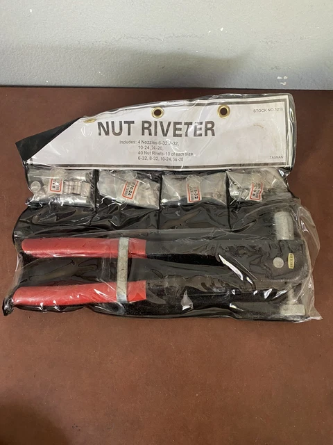 45 PC RIVETER Threaded Insert Kit Installation Nuts Riveting Pieces ...