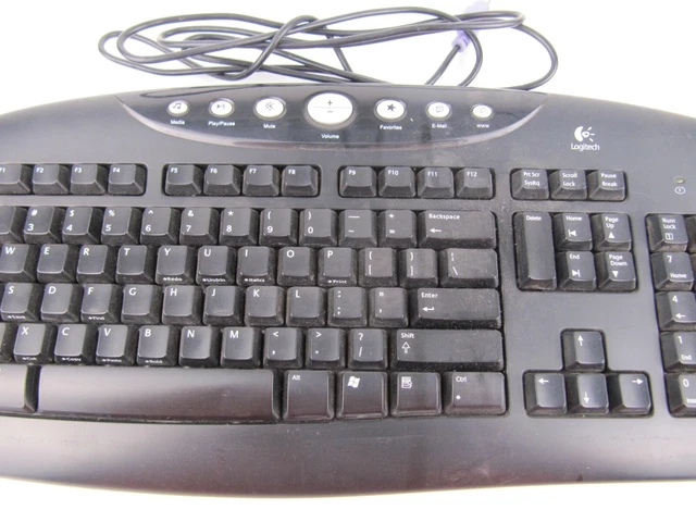 LOGITECH INTERNET PRO Keyboard Wired Ps2 Ps/2 Y-Sz49-B 867449-0403 ...