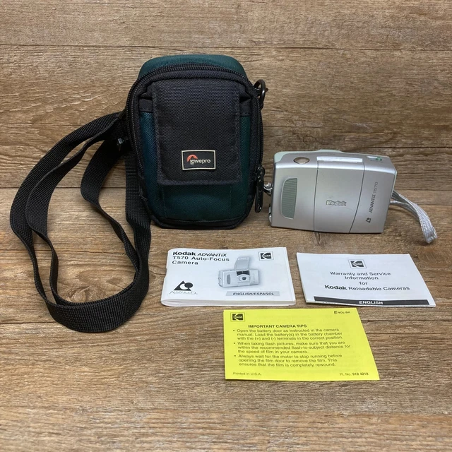KODAK ADVANTIX T570 Silver 28mm Zoom Auto Focus APS Point & Shoot Film ...