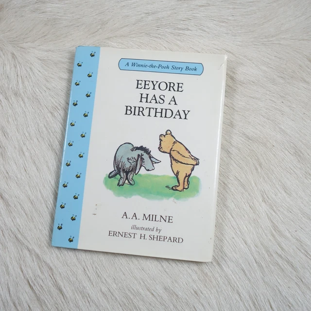 A.A. MILNE EEYORE has a birthday hardcover small book winnie the pooh ...