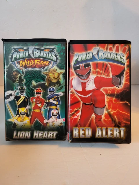 POWER RANGERS VHS Lot Wildforce Lion Heart Red Alert Clamshell 90s ...