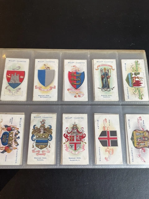ONE COMPLETE SET CIGARETTE CARDS WILL'S BOROUGH ARMS 4th SERIES - VG £7 ...