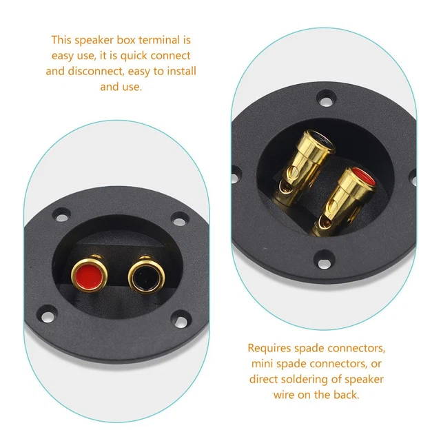 4 PCS SPRING-LOADED Jack Connector Speaker Plugs Wire Terminal Block ...