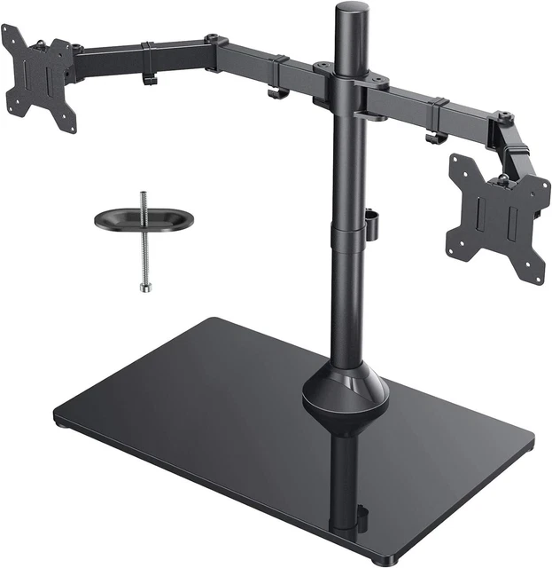 HUANUO DUAL MONITOR Stand for 13” to 27” Screens, Free Standing ...