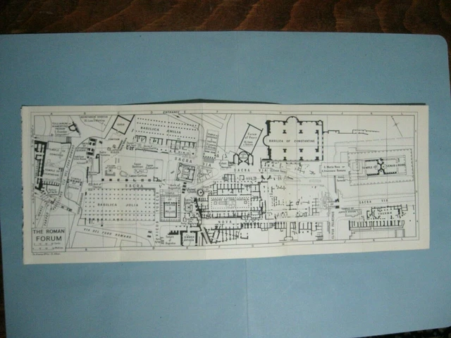 MAPPA ANTICA CARTA Pianta Foro Romano The Roman Forum 1939 EUR 5,00 ...