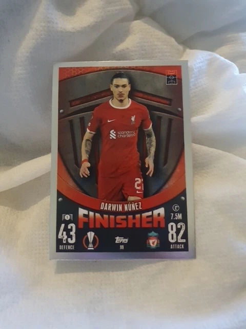 CARTE DARWIN NUNEZ Topps Match Attax 2023/24 Finisher #99 Liverpool EUR ...