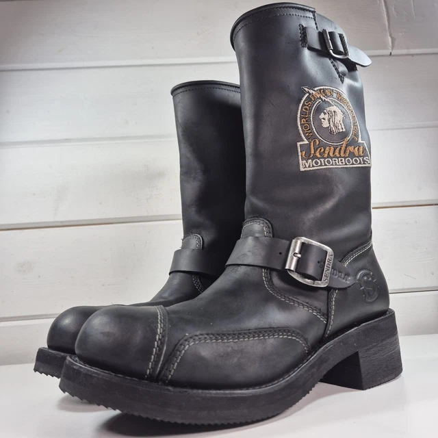 SENDRA 3565 ENGINEER Steel Bikerboots Black Size 8 UK Expensive Boots ...