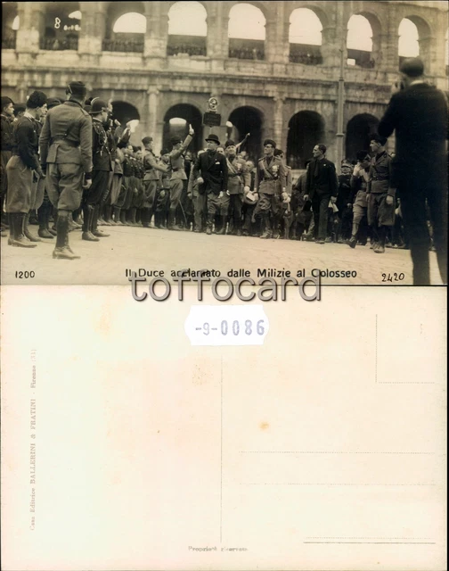 PROPAGANDA WW2-DUCE MUSSOLINI-COLOSSEUM Rome-A75-86 £31.37 - PicClick UK