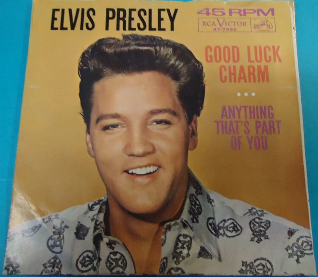 ELVIS PRESLEY ~ Good Luck Charm ~ Original 45 rpm Vinyl Record Canada ...