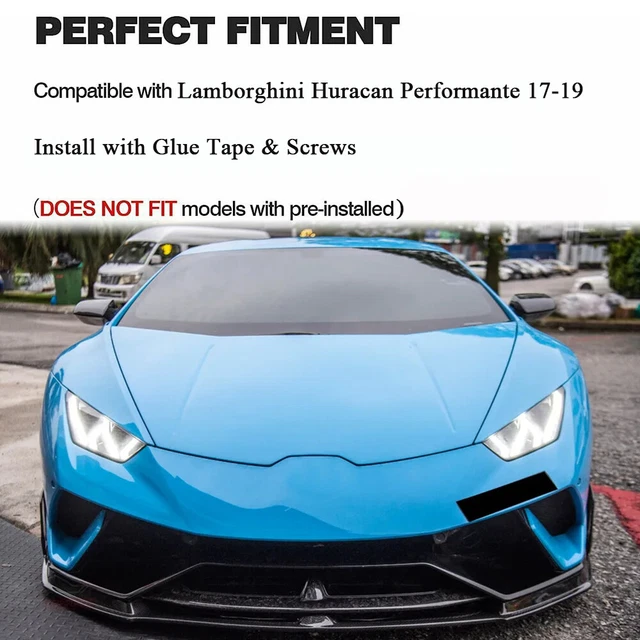 FITS LAMBORGHINI HURACAN Performante 17-19 Front Bumper Lip Splitters ...