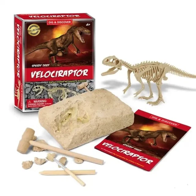 KIDS DINOSAUR FOSSIL Digging Kit, Dig Up Dinosaurs Skeleton Set, Dino ...