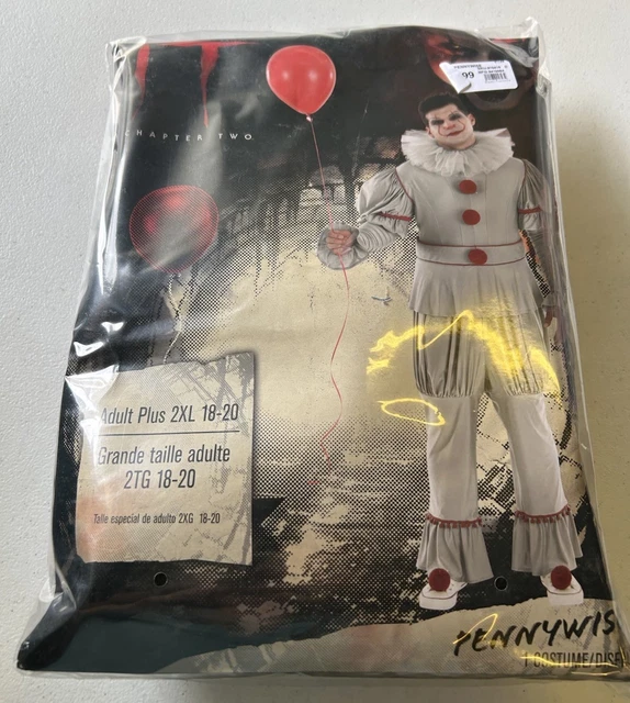 IT CHAPTER 2: Pennywise Horror Costume Cosplay Men Adult Plus Size 2XL ...
