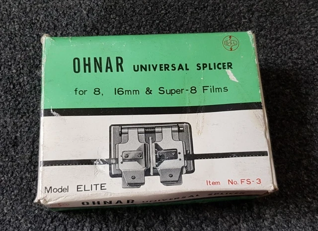 OHNAR UNIVERSAL SPLICER Model Elite FS3 for 8mm 16mm Super 8 Film ...