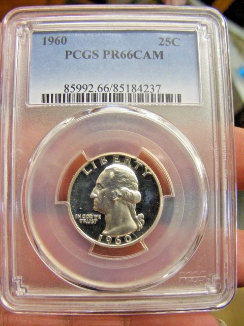 1960 PROOF CAMEO washington quarter quarter pr-66cam pcgs EUR 54,14 ...