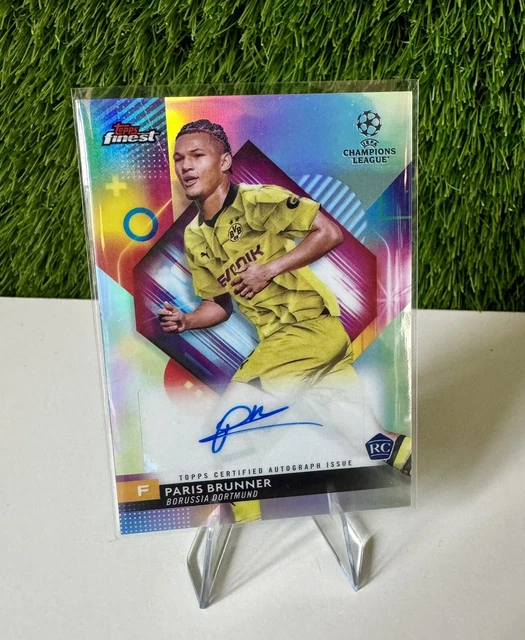 23/24 TOPPS FINEST - Paris Brunner BORUSSIA DORTMUND AUTO ROOKIE ...
