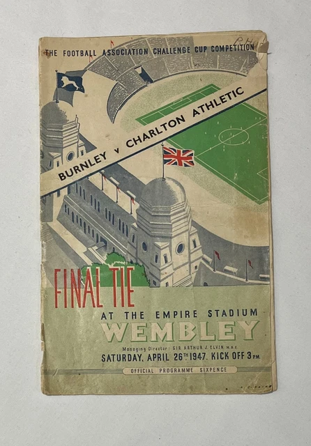 BURNLEY VS CHARLTON 1947 Cup Final Programme £40.01 - PicClick UK