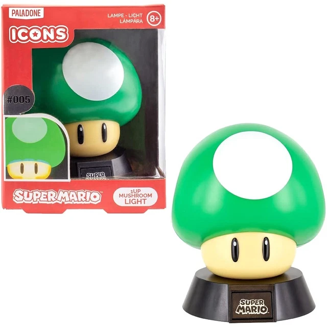 NINTENDO SUPER MARIO Bros Collector 1up Hongo Niño Luz Nocturna Lámpara ...