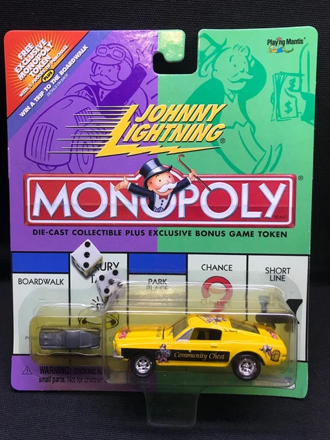 JOHNNY LIGHTNING MONOPOLY Community Chest and Token Collectable Scale 1 ...