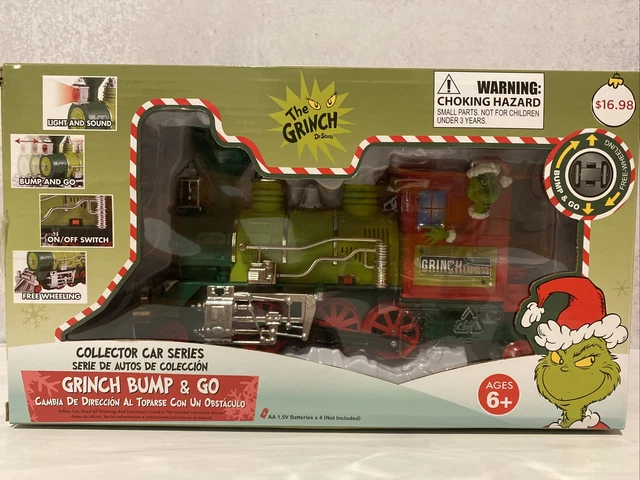 THE GRINCH BUMP and Go Christmas Train Engine Lights Sounds Collector ...