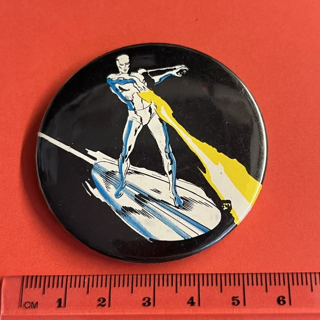 VINTAGE 1970S ORIGINAL Marvel Comics Character Silver Surfer pin badge ...