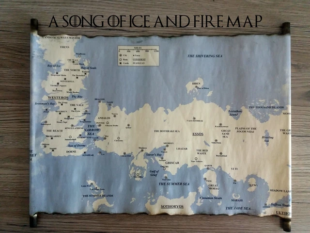 GAME OF THRONES MAP Westeros Map, GoT Map A Song of Ice and Fire Map ...