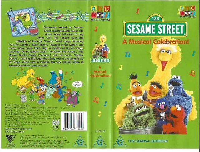 SESAME STREET A Musical Celebration! VHS 2002 ABC VINTAGE !A RARE FIND ...