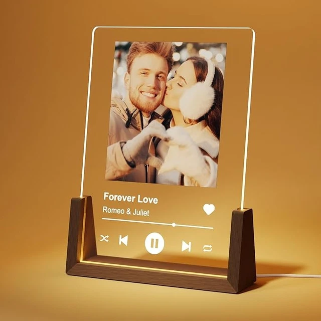 LUCKOR PERSONALISED SPOTIFY Photo Frame - Customised Acrylic Plaque ...