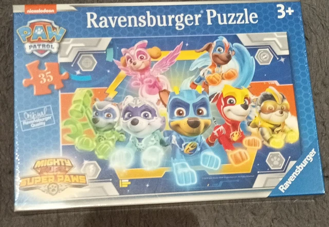 RAVENSBURGER PUZZLE PAW Patrol Mighty Pups Super Paws Jigsaw 35pcs Age ...