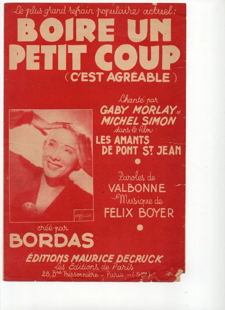 PARTITION CHT ACC gt 1948 - Boire un petit coup c'est agréable (avec 4 ...