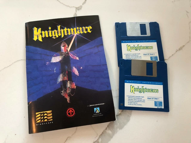 KNIGHTMARE GAME ATARI ST Mindscape Captive Game System Broadsword ...