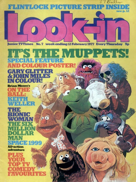 LOOK-IN MAGAZINE 12 Feb 1977 . The Muppets Front Cover & Poster . Gary ...