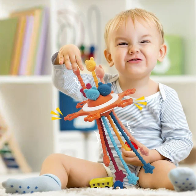 ACTIVITY BABY SENSORY Silicone Pull String for Toddlers Fine Motor ...