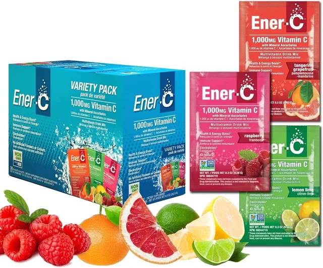 ENER-C MULTIVITAMIN DRINK Mix 1000mg Variety Pack 30 Sachets - 2 PACKS ...