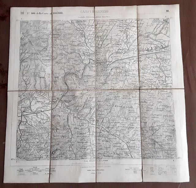 CAMPI BISANZIO MAPPA Topografica Meridiano Di Roma Monte Mario Primi ...