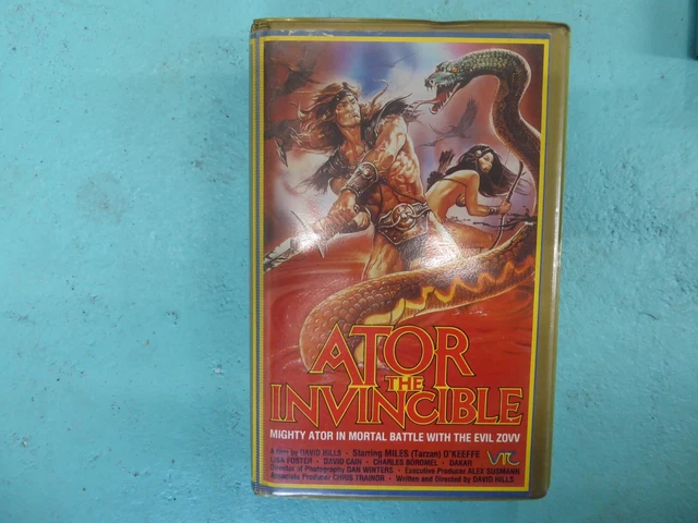 ATOR THE INVINCIBLE Vtc Pre Cert Vhs Pal Video Big Box, Horror, Fantasy ...