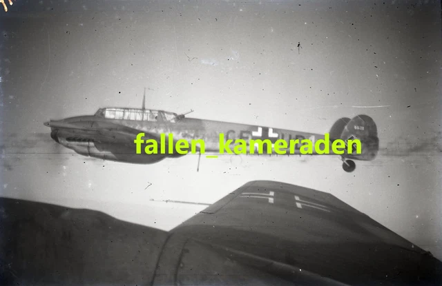 ORIGINAL GERMAN WW2 photograph negative luftwaffe aircraft in flight £ ...