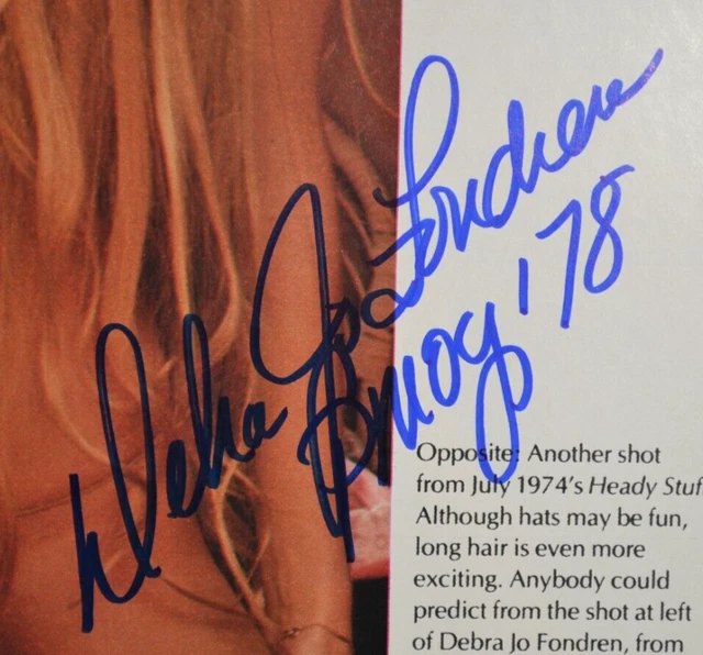DEBRA JO FONDREN Twice Autographed The Girls of Playboy 4 1980 w/COA ...