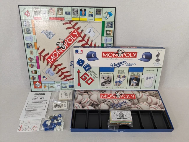 LOS ANGELES LA Dodgers Collectors Edition Monopoly Board Game Complete ...