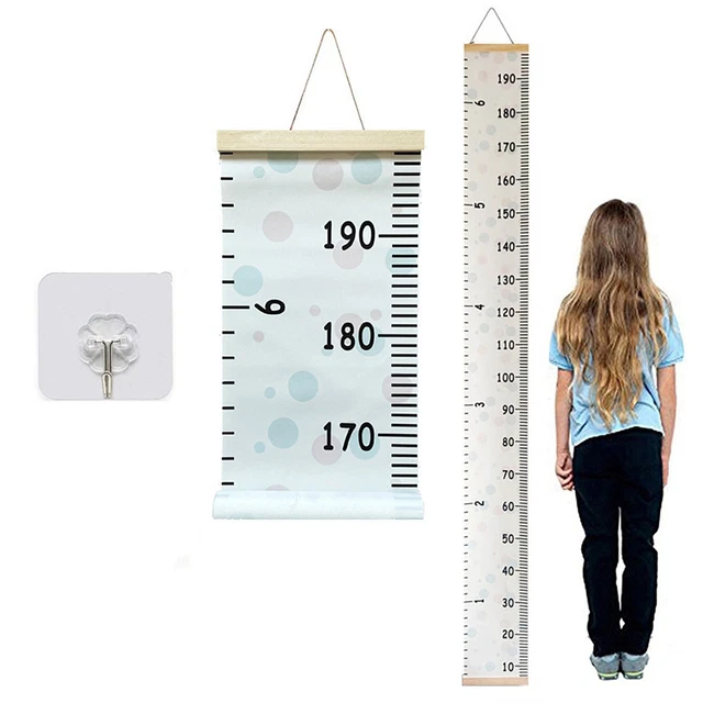 CHILDREN GROWTH CHART Wooden Stick Growth Chart Wall Hanging Kids for ...