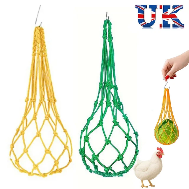 1/2PCS CHICKEN VEGETABLE String Bag Hanging Feeder String Bag With Hook ...