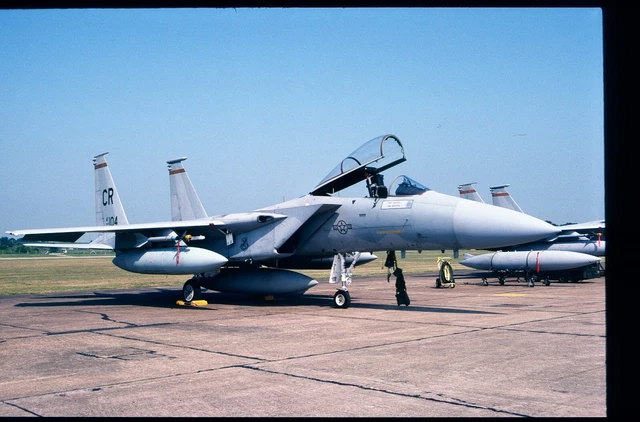 335A23 ORIGINAL K64 AIRCRAFT SLIDE: USAF McDD F-15A Eagle 77-0104/CR ...