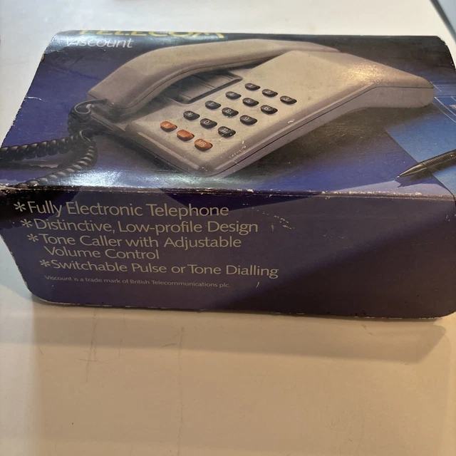 VINTAGE BT BRITISH Telecom Viscount Land line Phone new in box £26.67 ...