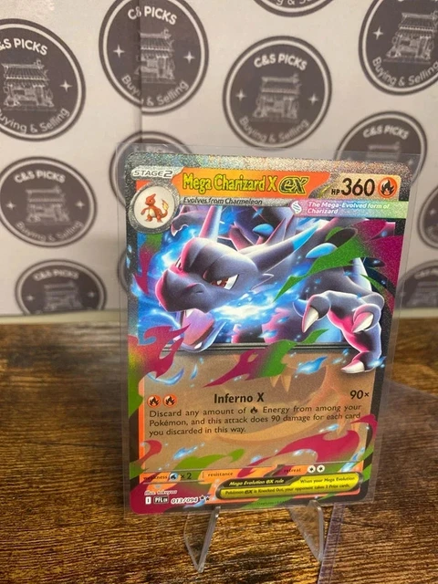 POKEMON TCG PHANTASMAL Flames Mega Charizard X Ex 013/094 £8.12 ...
