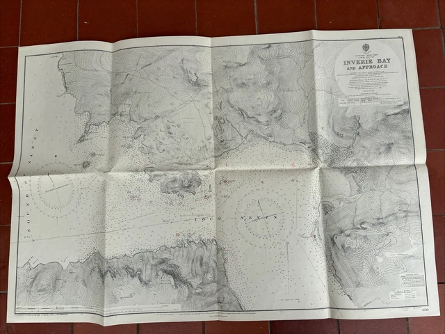 ADMIRALTY MAP SEA CHART HYDROGRAPHY - Inverie Bay & Approach 3510 £22. ...