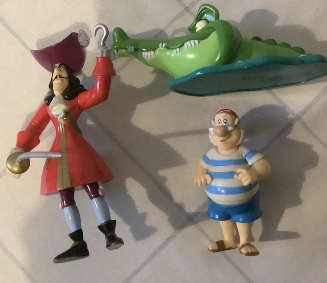 DISNEY MATTEL PETER Pan 'Captain Hook' Toy Figure Set £13.99 - PicClick UK