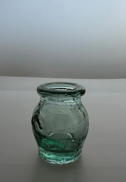 ANCIEN POT TOURBILLON en verre transparent époque Taisho Japon 2,2 ...