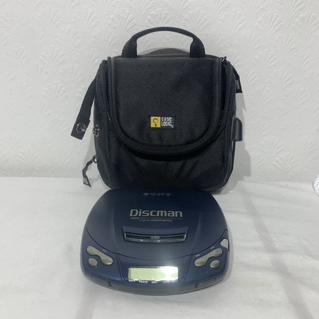 VINTAGE SONY DISCMAN D-191 Portable Cd Player Walkman Blue With Case ...