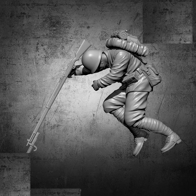 1/35 RESIN MODEL Kit GK WWII Japanese Soldier Miniature Unassembled ...